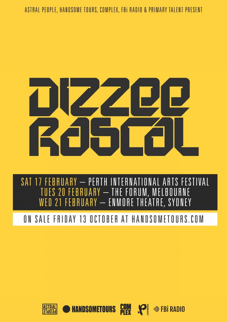 DIZZEE RASCAL · Handsome Tours